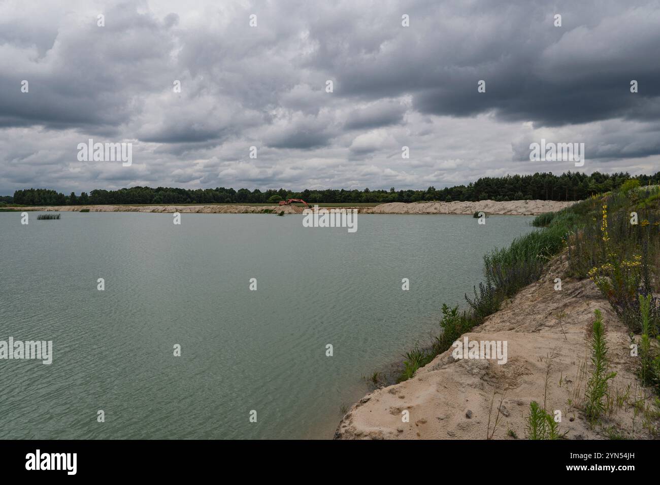 artificial reservoir with water for waste collection Stock Photo - Alamy