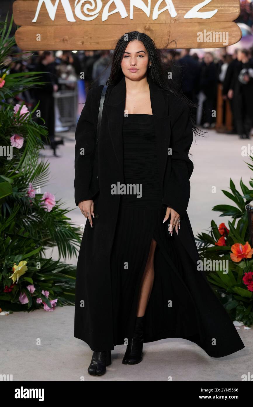 Mabel poses for photographers upon arrival at the UK premiere of Moana ...