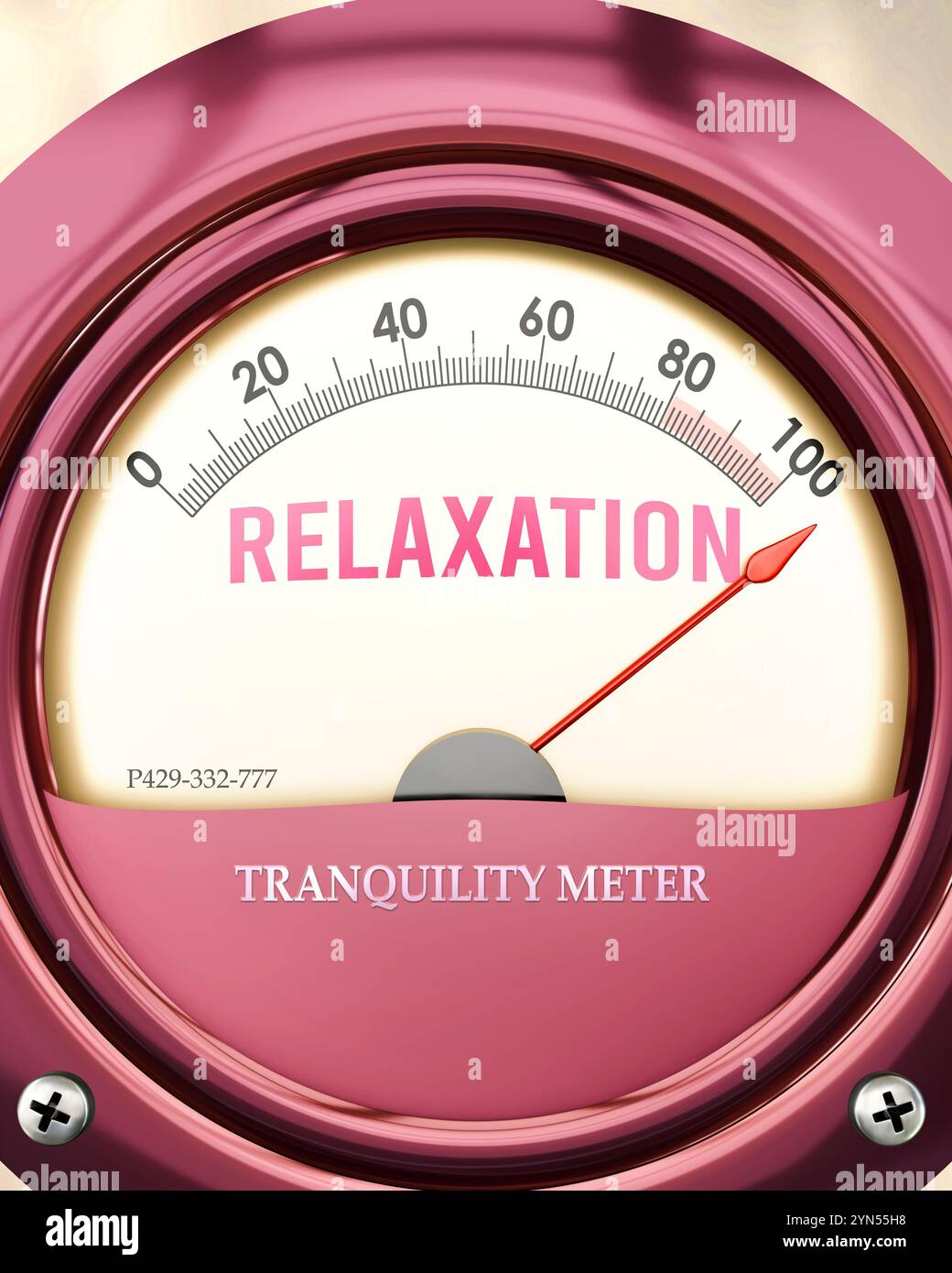 Relaxation and Tranquility Meter that is hitting a full scale, showing ...
