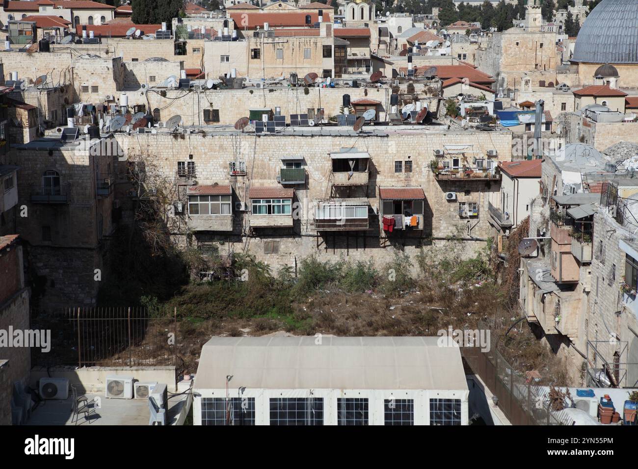 Hezekiah's Pool, a 2nd Temple era water reservoir, situated in the ...