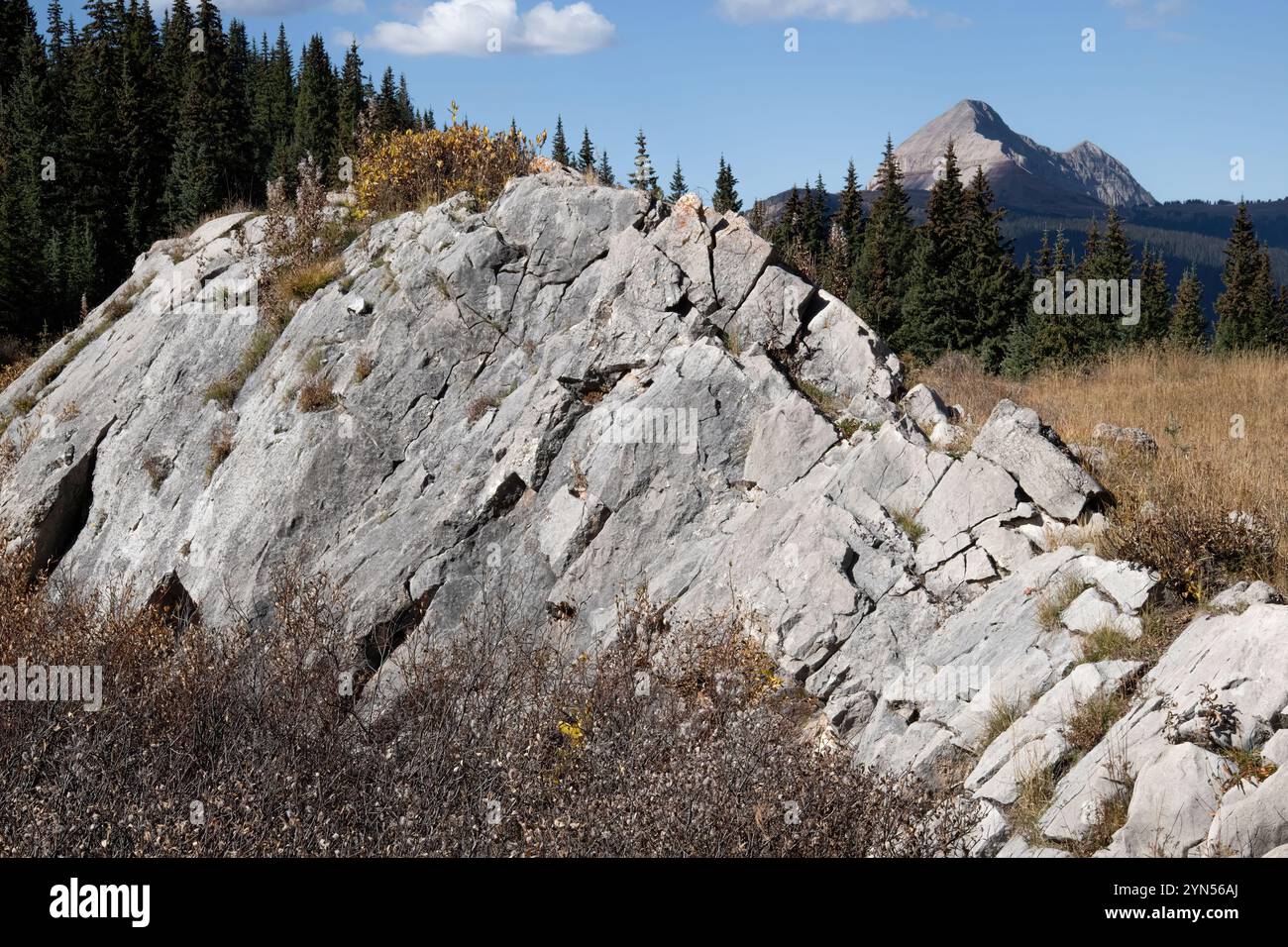 Engineer Mountain from the Crater Lake Trail, San Juan Range, Colorado ...