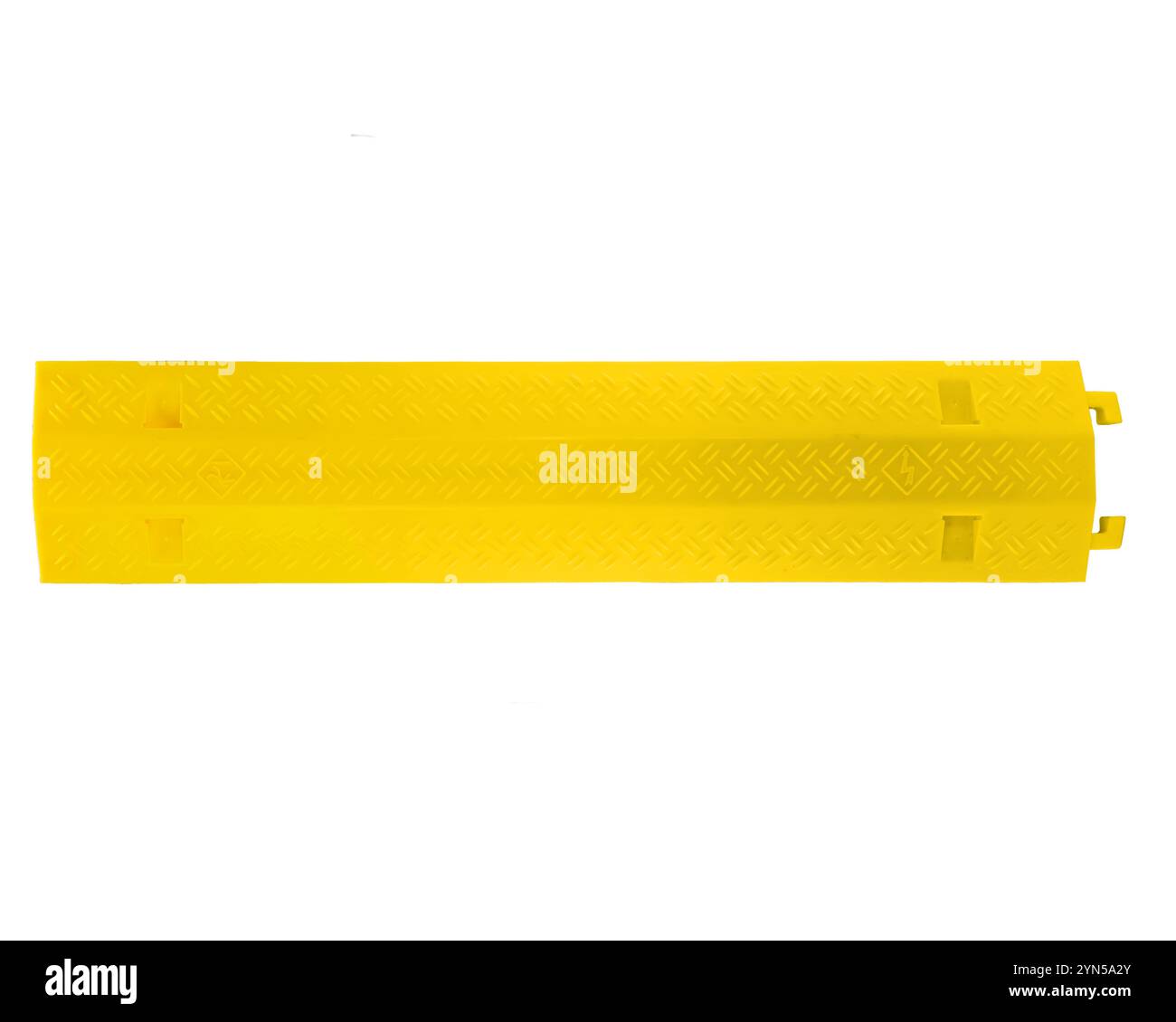 Yellow Ramp Section with Safety Markings Stock Photo - Alamy