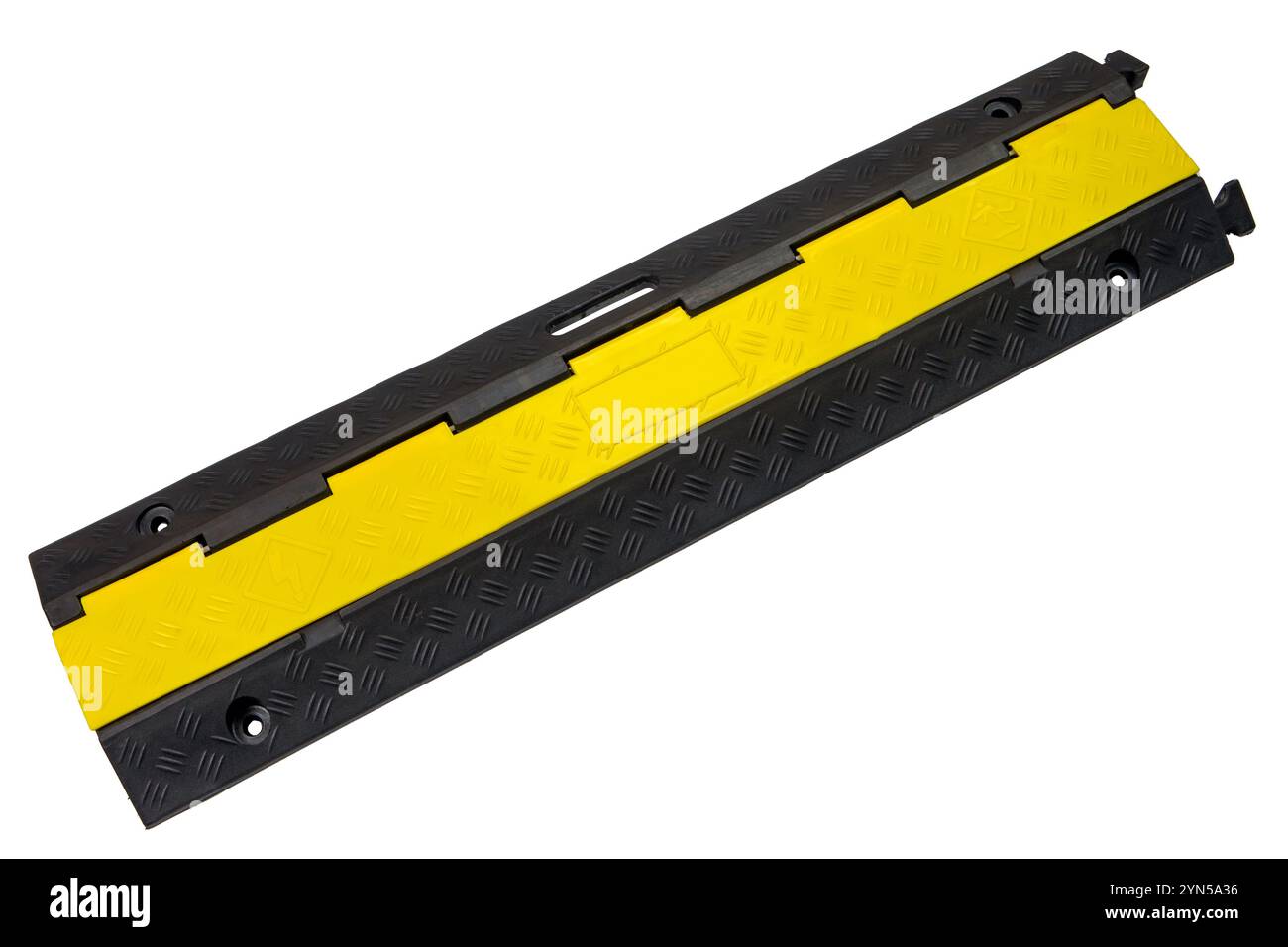 Black and Yellow Safety Ramp Isolated Stock Photo - Alamy