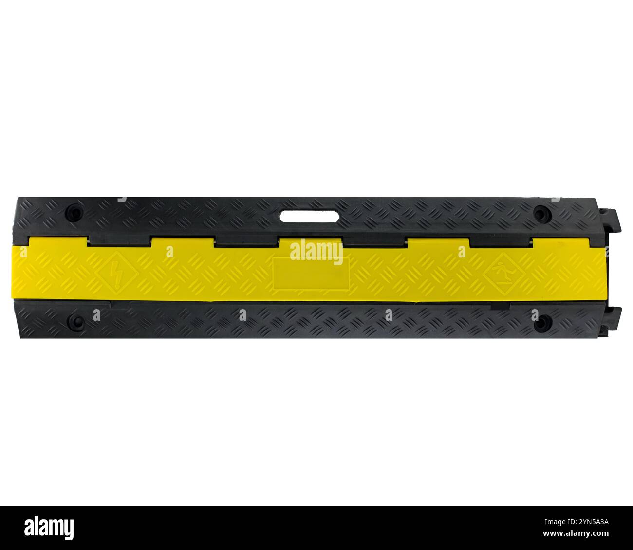 Black and Yellow Cable Protector Ramp Stock Photo - Alamy