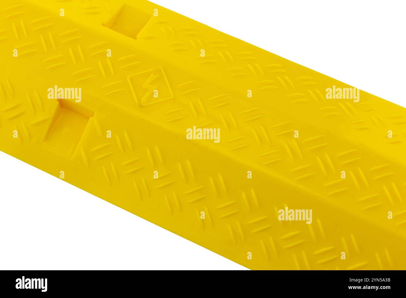 Yellow Ramp Texture with Safety Symbol Stock Photo - Alamy