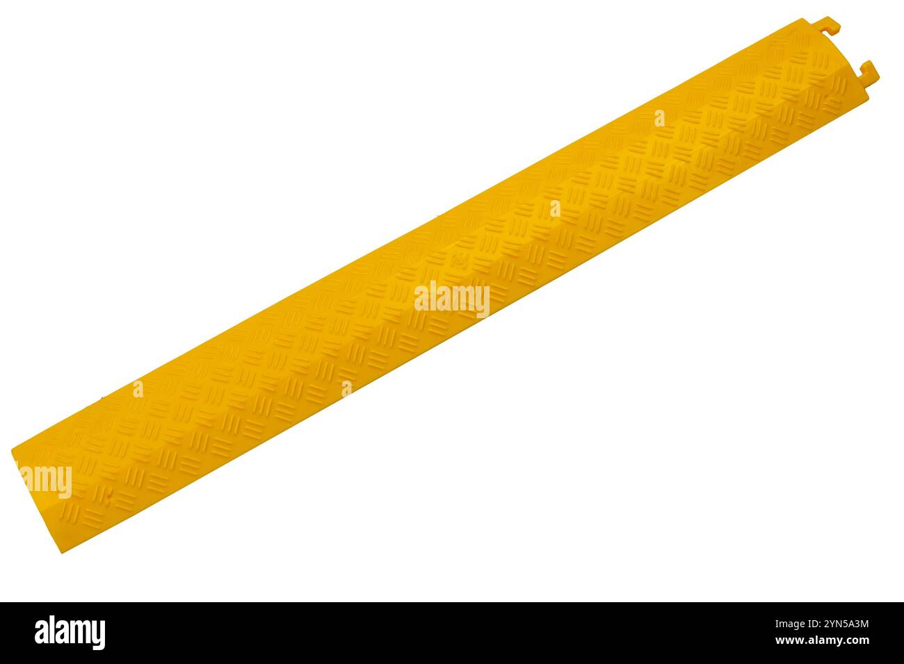 Yellow Safety Ramp Isolated on White Stock Photo - Alamy
