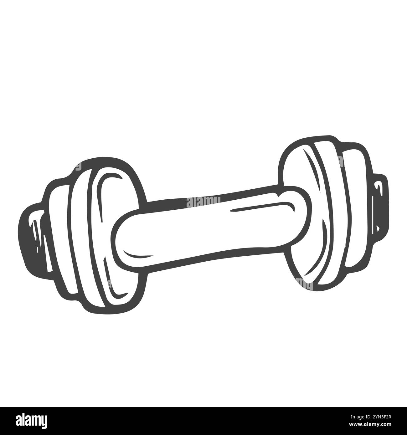 Vector drawing by hand of dumbbells Stock Vector Image & Art - Alamy