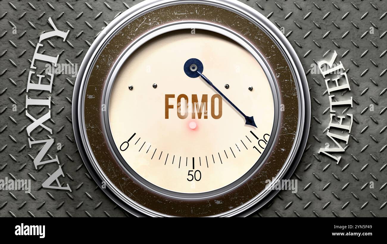 Fomo and Anxiety that is hitting a full scale, showing a very high ...