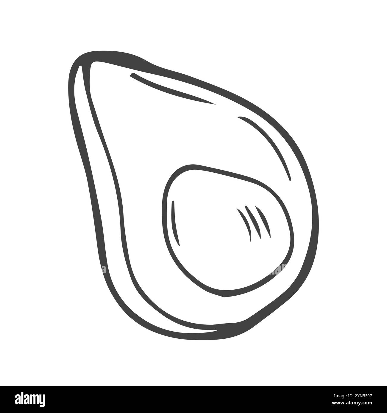 Avocado outline Black and White Stock Photos & Images - Alamy