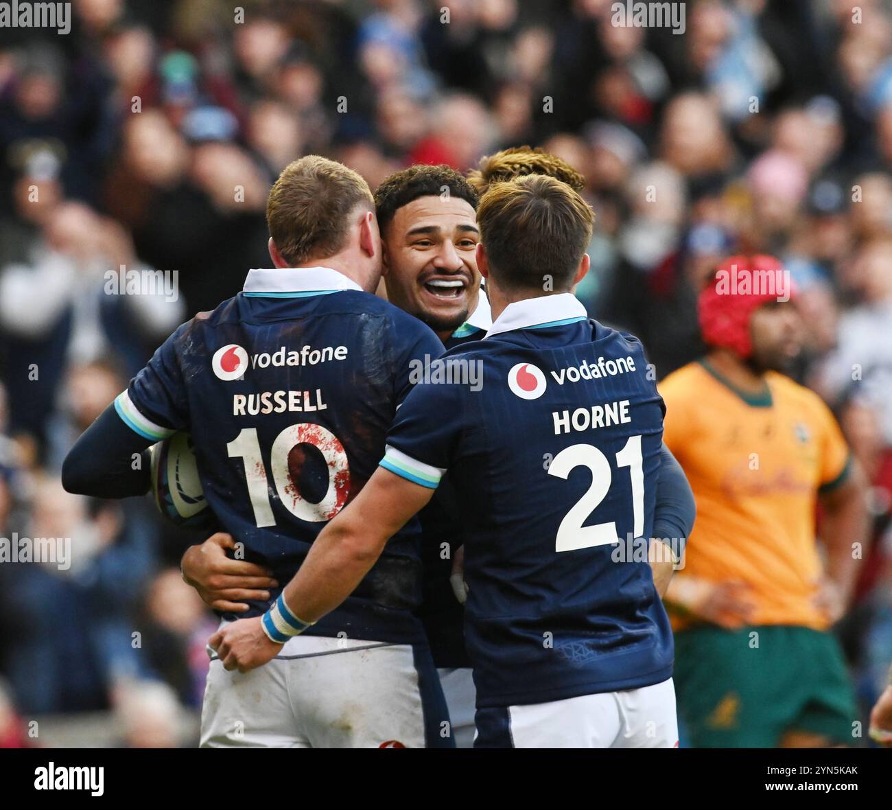George horne and sione tuipulotu of scotland hi-res stock photography ...