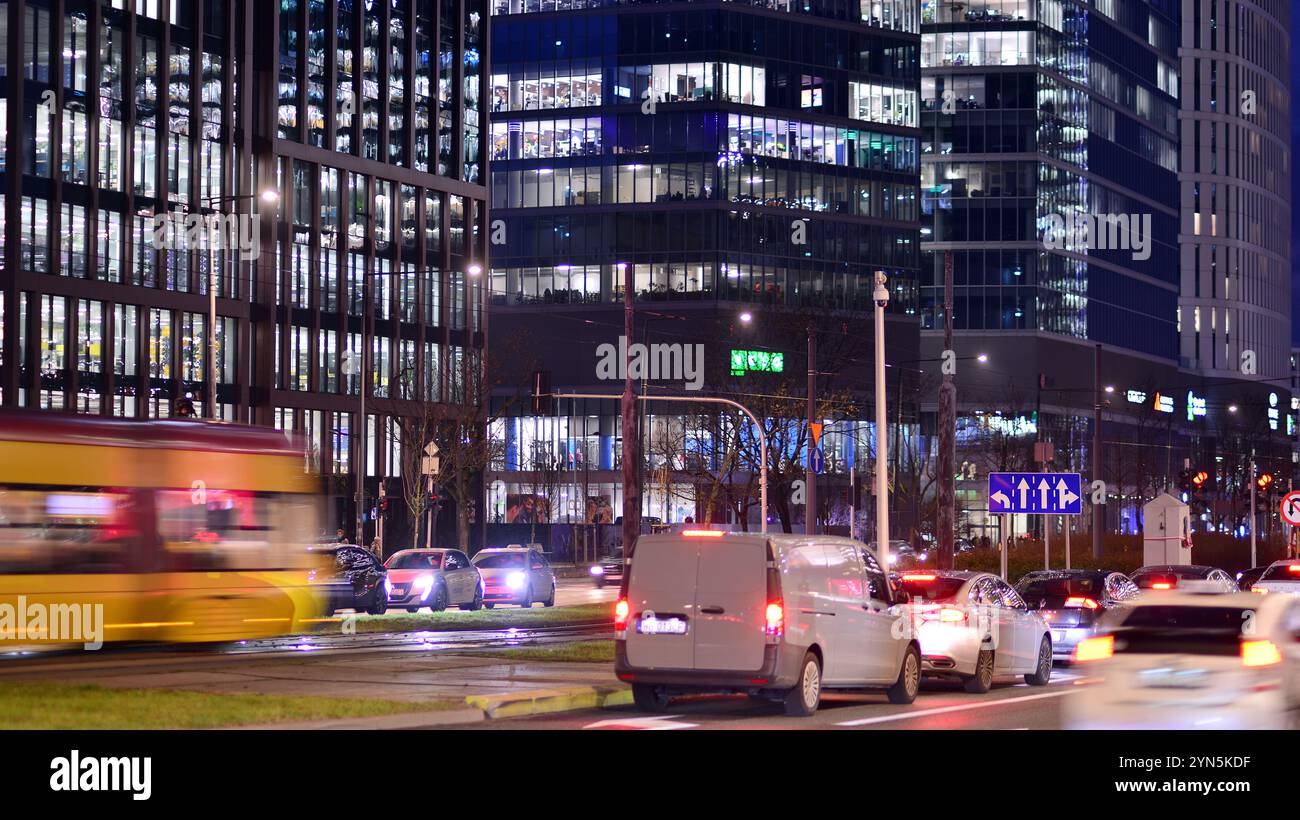 Warsaw, Poland. 21 November 2024. Street photography of cars on the ...