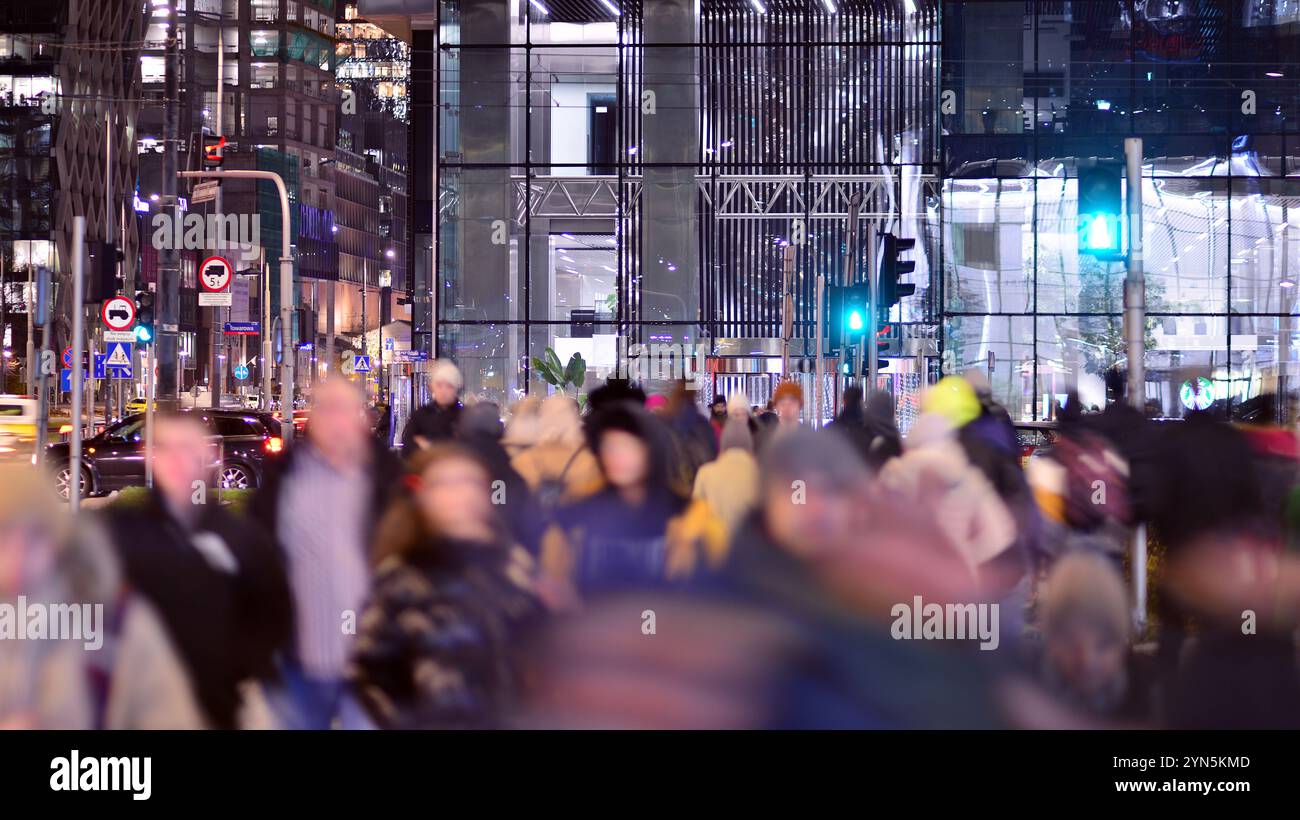 Warsaw, Poland. 21 November 2024. Street photography of people on the ...