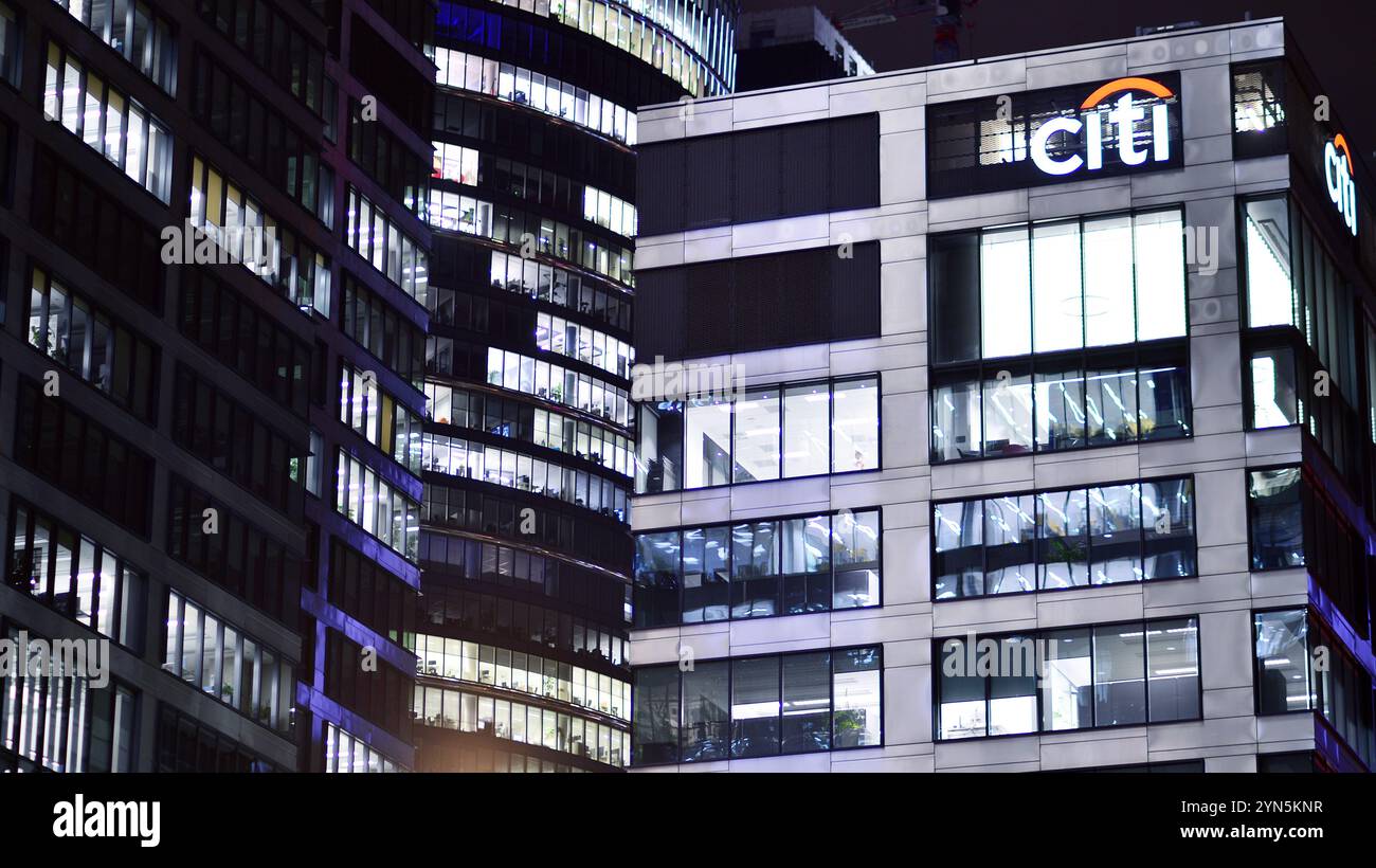 Warsaw, Poland. 21 November 2024. Citi logo sign on the office building ...