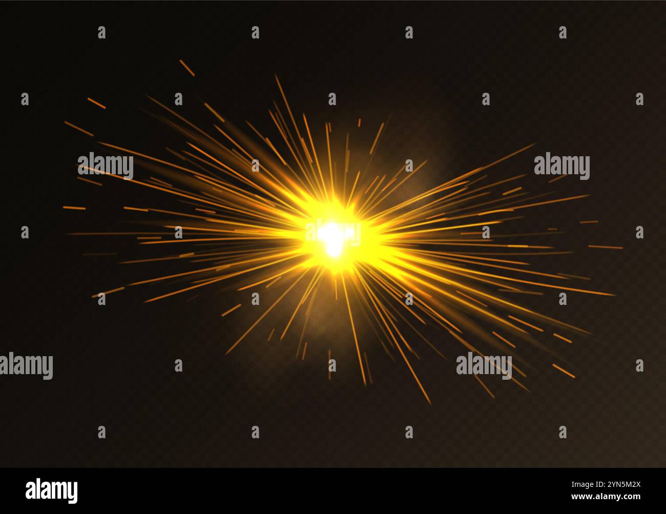 Realistic welding sparks, metal sparkles from the welding machine Stock ...