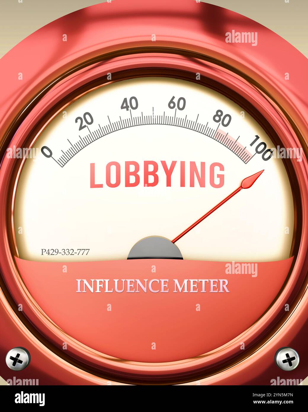 Lobbying and influence meter that is hitting a full scale hi-res stock ...