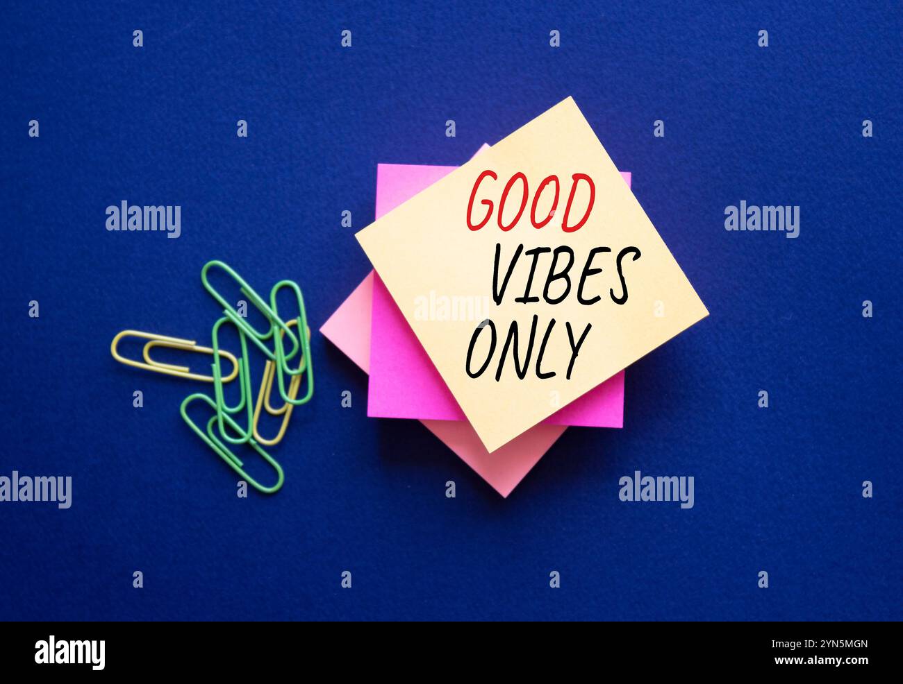 Good Vibes only symbol. Steaky notes with Concept words Good Vibes only ...