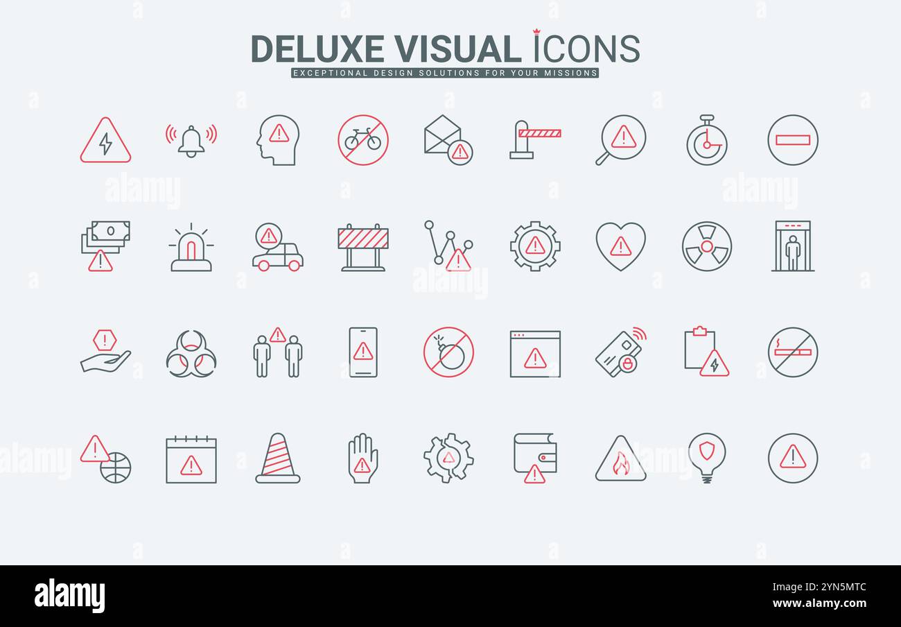 Warning and alert messages, notifications for danger caution and ...