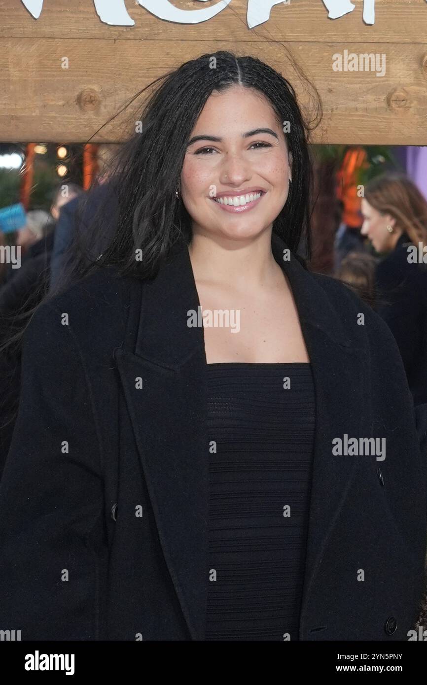 Mabel arriving for the UK premiere of Moana 2 at Cineworld Leicester ...