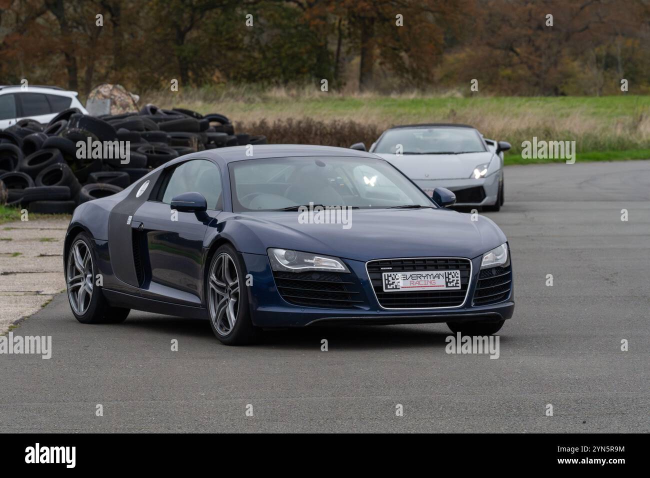 An Audio R8 supercar at Dunsfold racetrack, Surrey, UK Stock Photo - Alamy