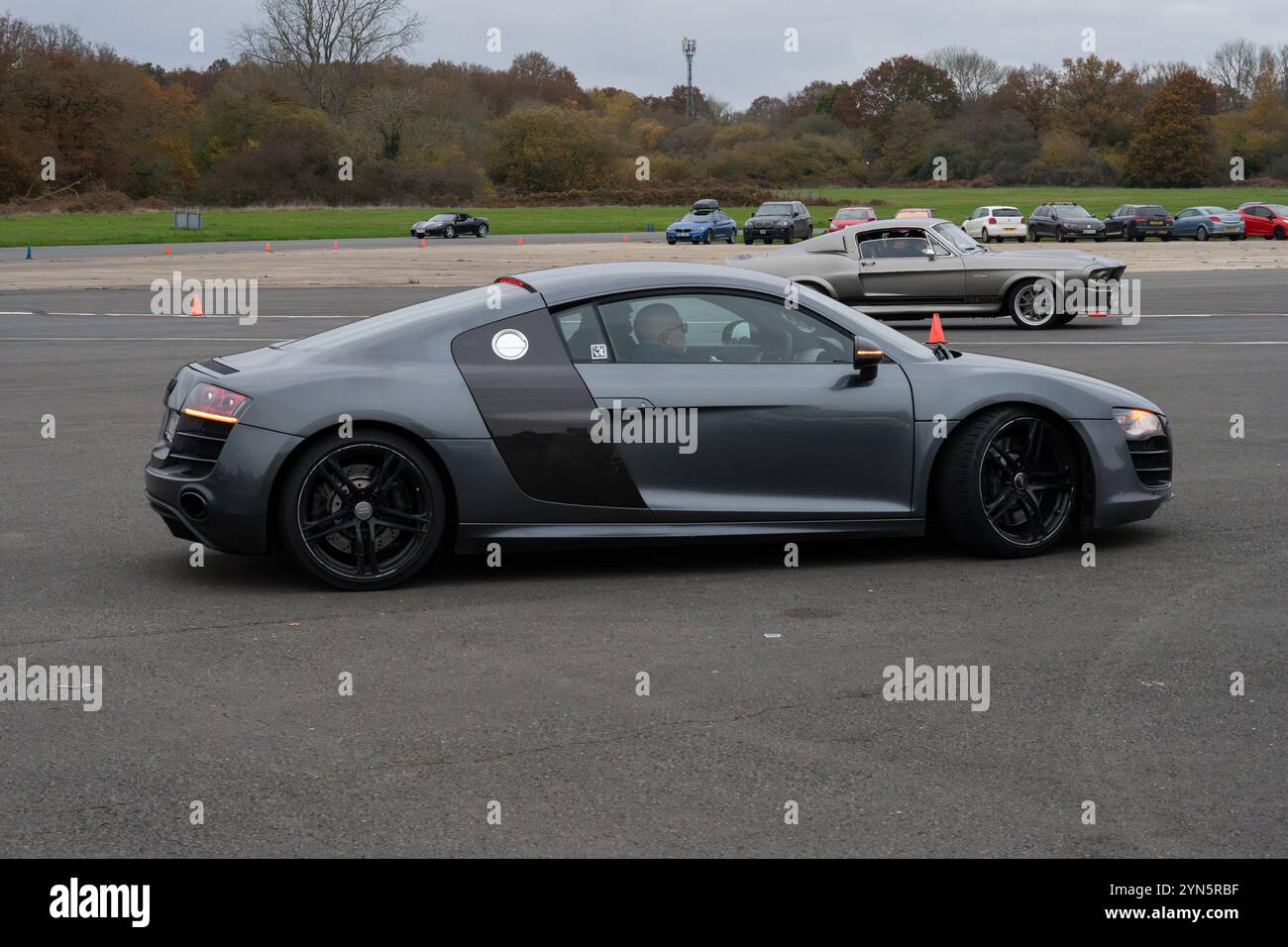 An Audio R8 supercar at Dunsfold racetrack, Surrey, UK Stock Photo - Alamy