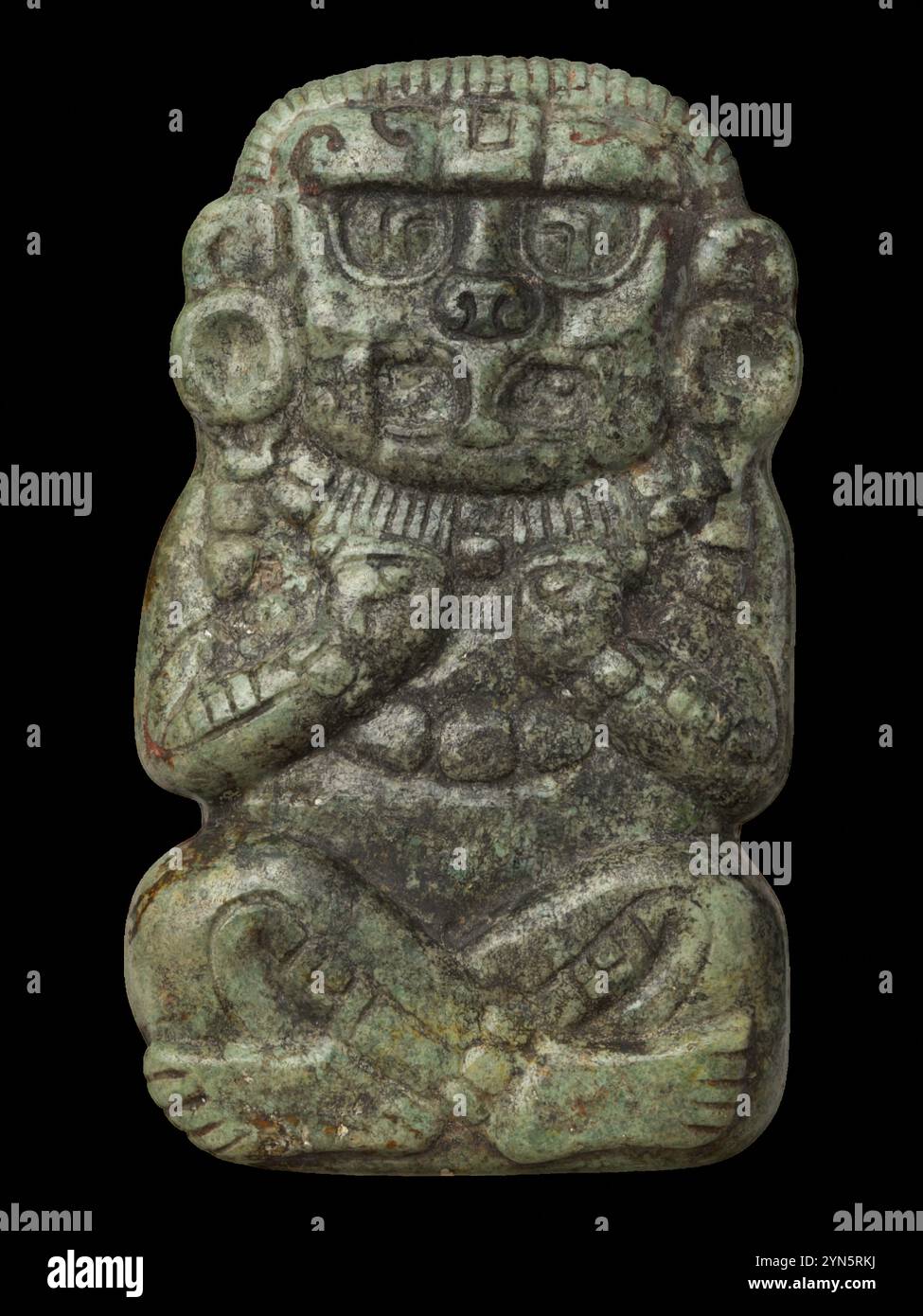 Ancient Maya Jade Deity Figure - Pre-Columbian Sculpture Stock Photo ...