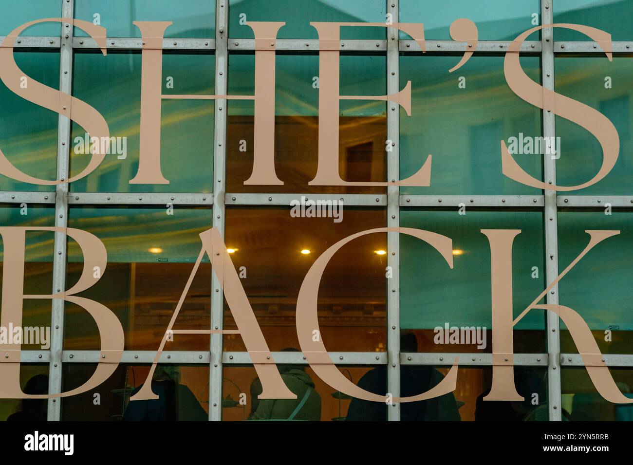 "She's Black" window lettering, Chateau Laurier, Ottawa, Ontario ...