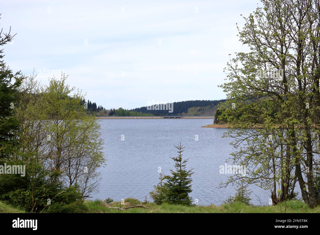 Dam of the Flaje Reservoir in Czech Republic Stock Photo - Alamy