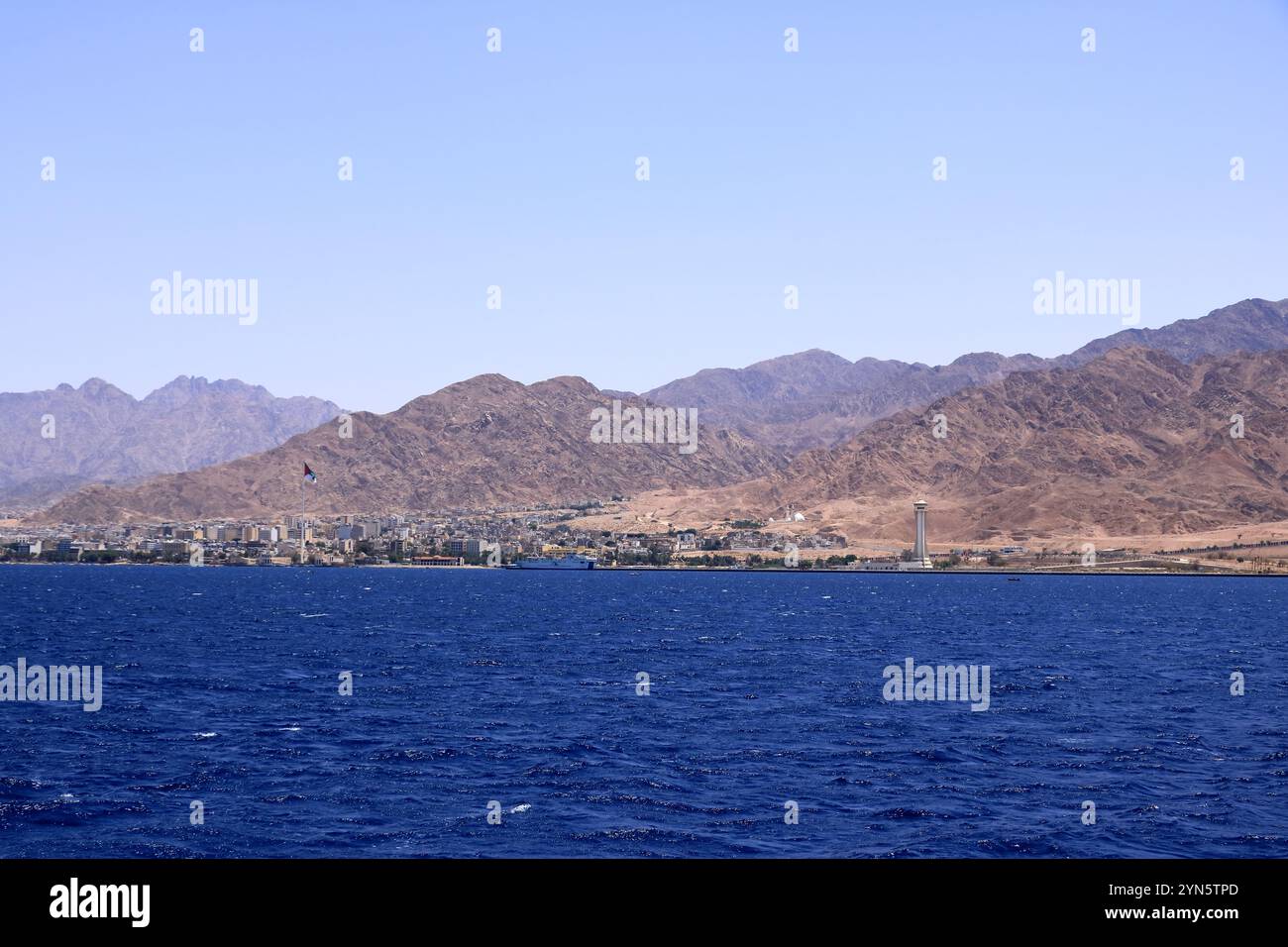 View of Aqaba in Jordan, seen from the sea Stock Photo - Alamy