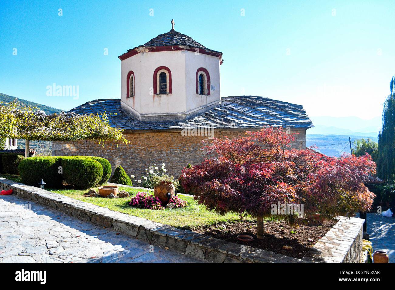 Monastery complex Rajcica in Debar, Macedonia.This all-female monastery ...