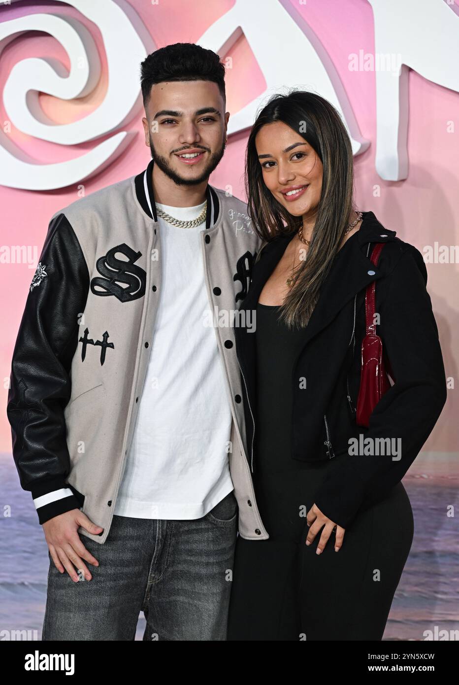 London, UK. November 24th, 2024. Junior Andre and Jasmine Orr arriving ...
