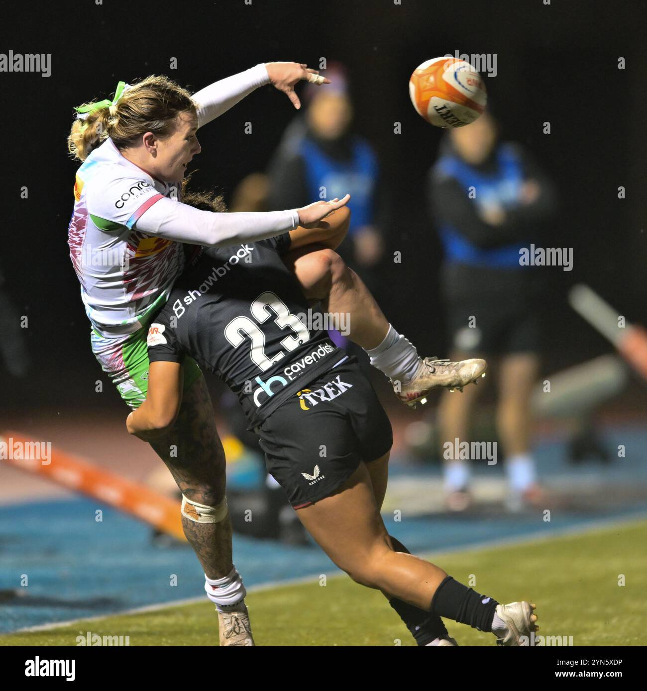 London, England on 24 November 2024. Beth Wilcock of Harlequins Women ...