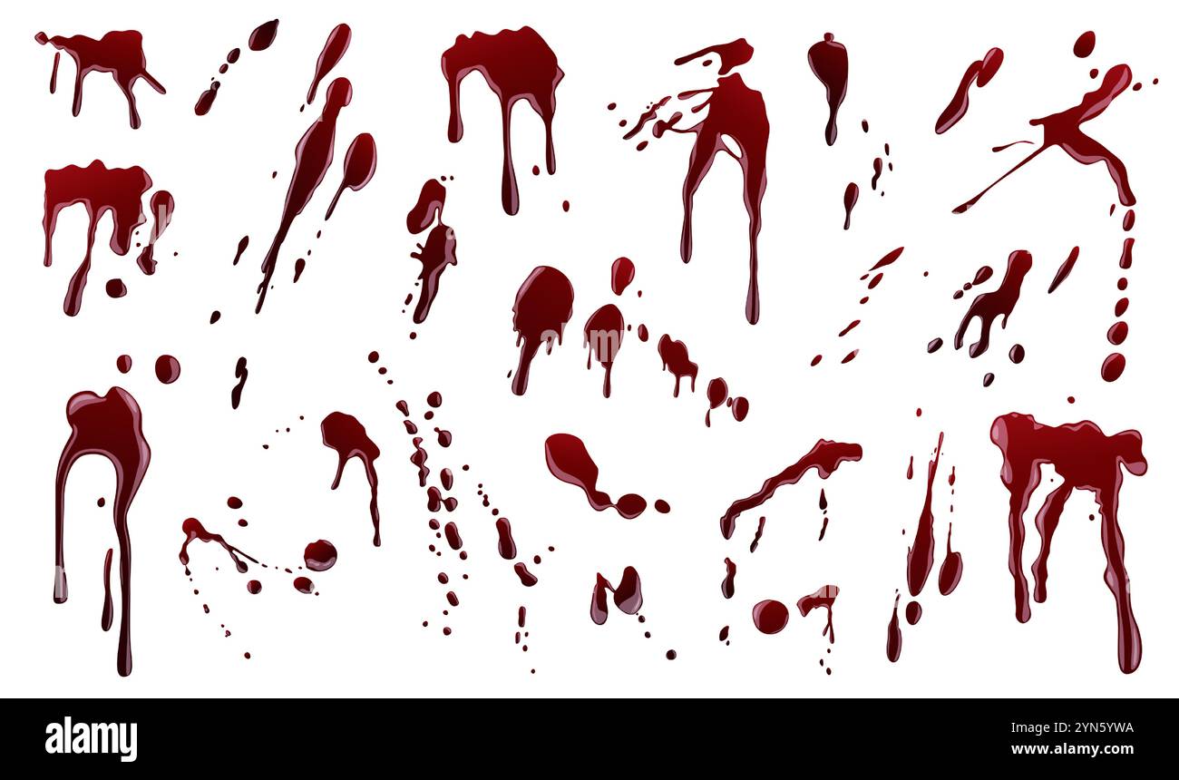 Blood splatter. Halloween horror drop, paint splash texture. Spatter ...