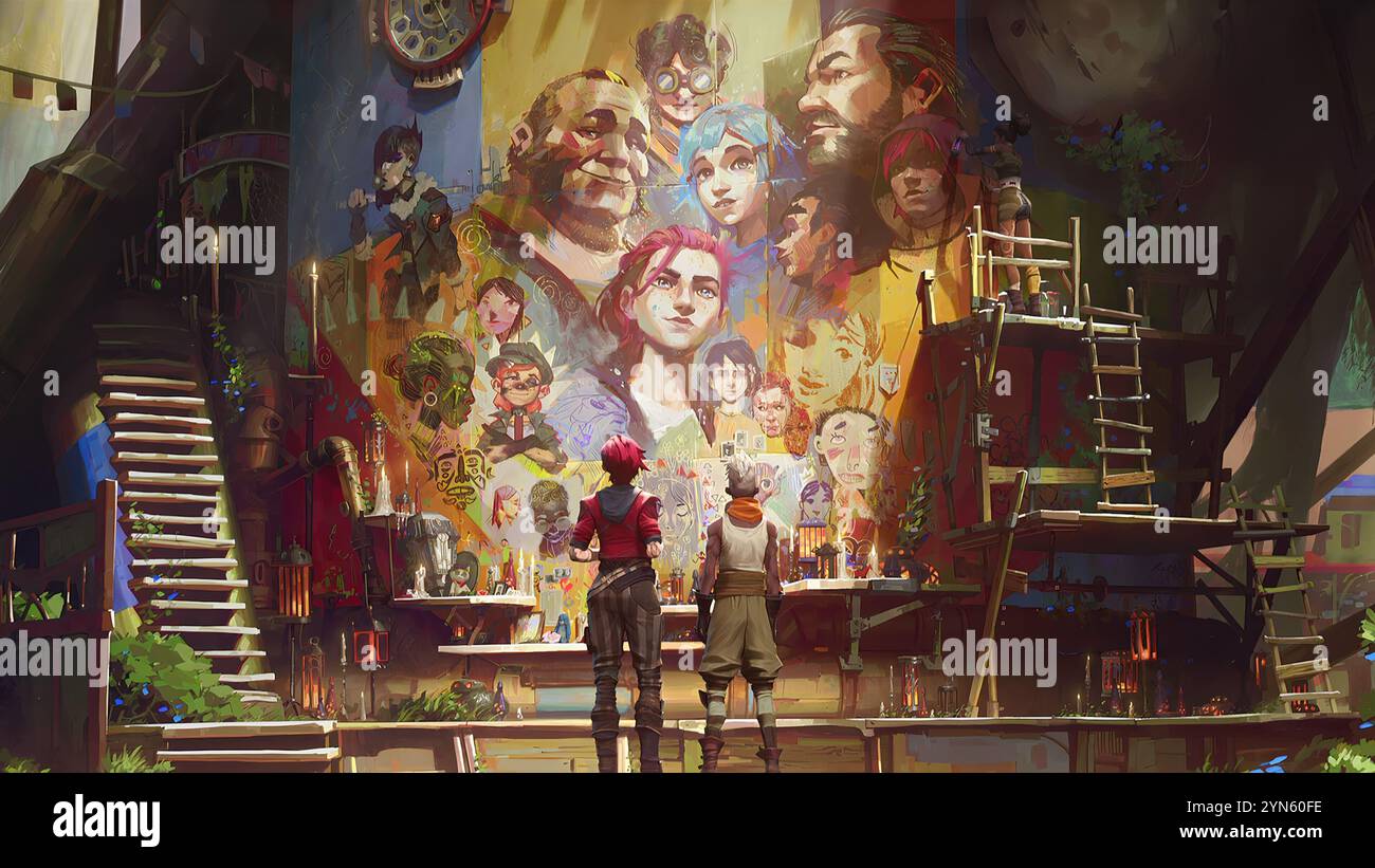 ARCANE (2021) -Original title: ARCANE: LEAGUE OF LEGENDS-, directed by PASCAL CHARRUE and ARNAUD ...