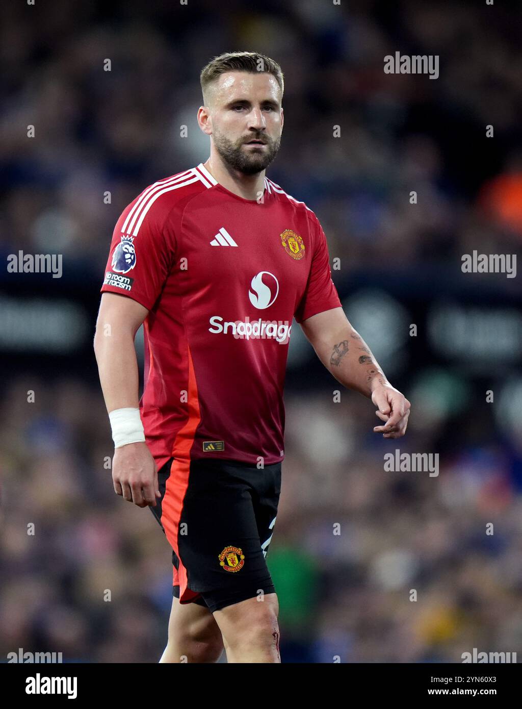 `Manchester United's Luke Shaw during the Premier League match at ...