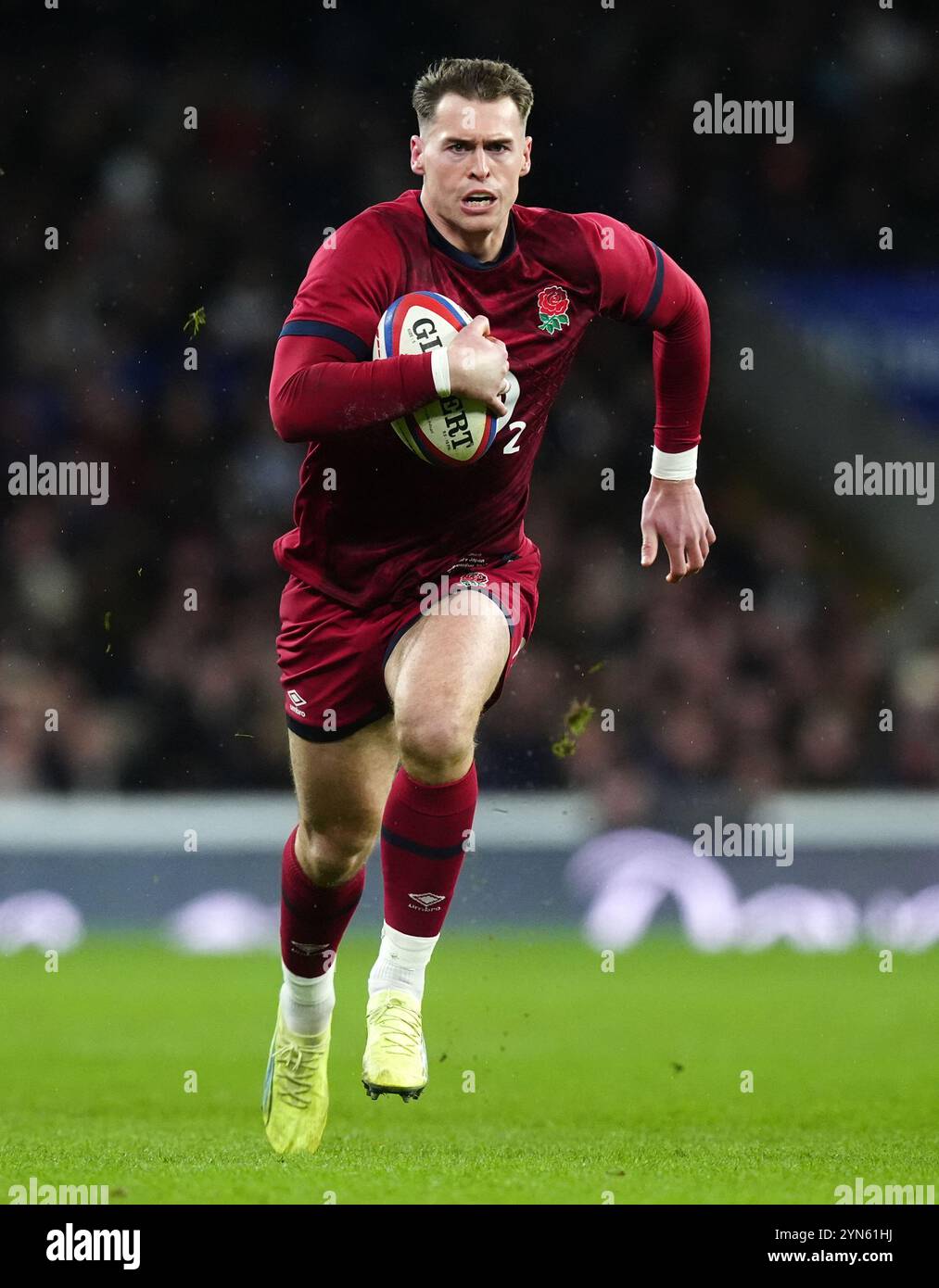 England's Tom Roebuck during the Autumn International match at the ...