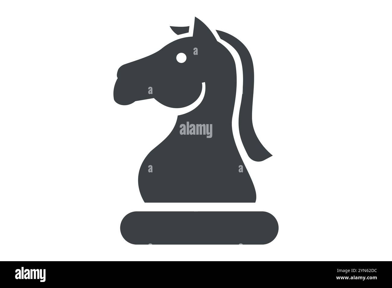 black icon chess piece knight. flat chess piece Stock Vector Image & Art - Alamy