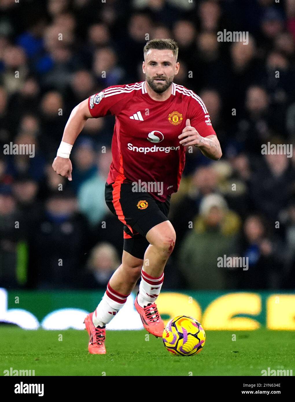 Manchester United's Luke Shaw during the Premier League match at ...
