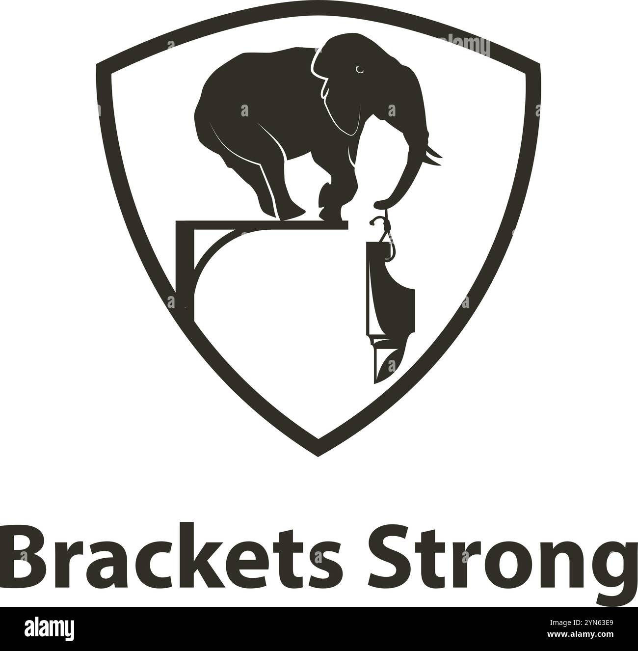 Strong brackets with elephant on Stock Vector Image & Art - Alamy