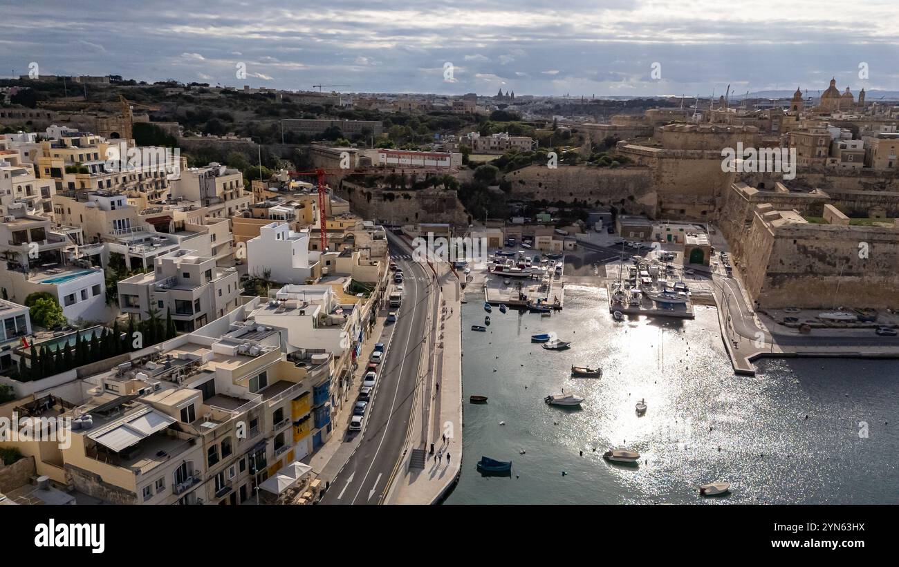 Valetta in malta drone hi-res stock photography and images - Alamy