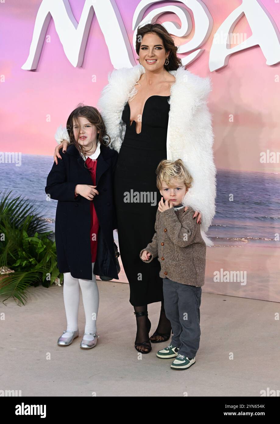 London, UK. November 24th, 2024. Binky Felstead and family arriving at ...