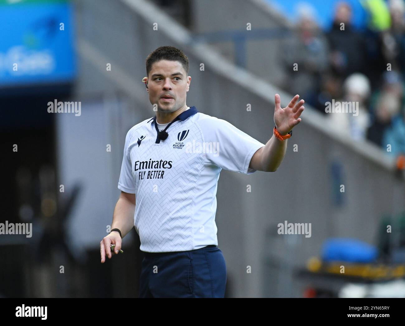 Scotlands match against australia referee chris busby irfu hi-res stock ...