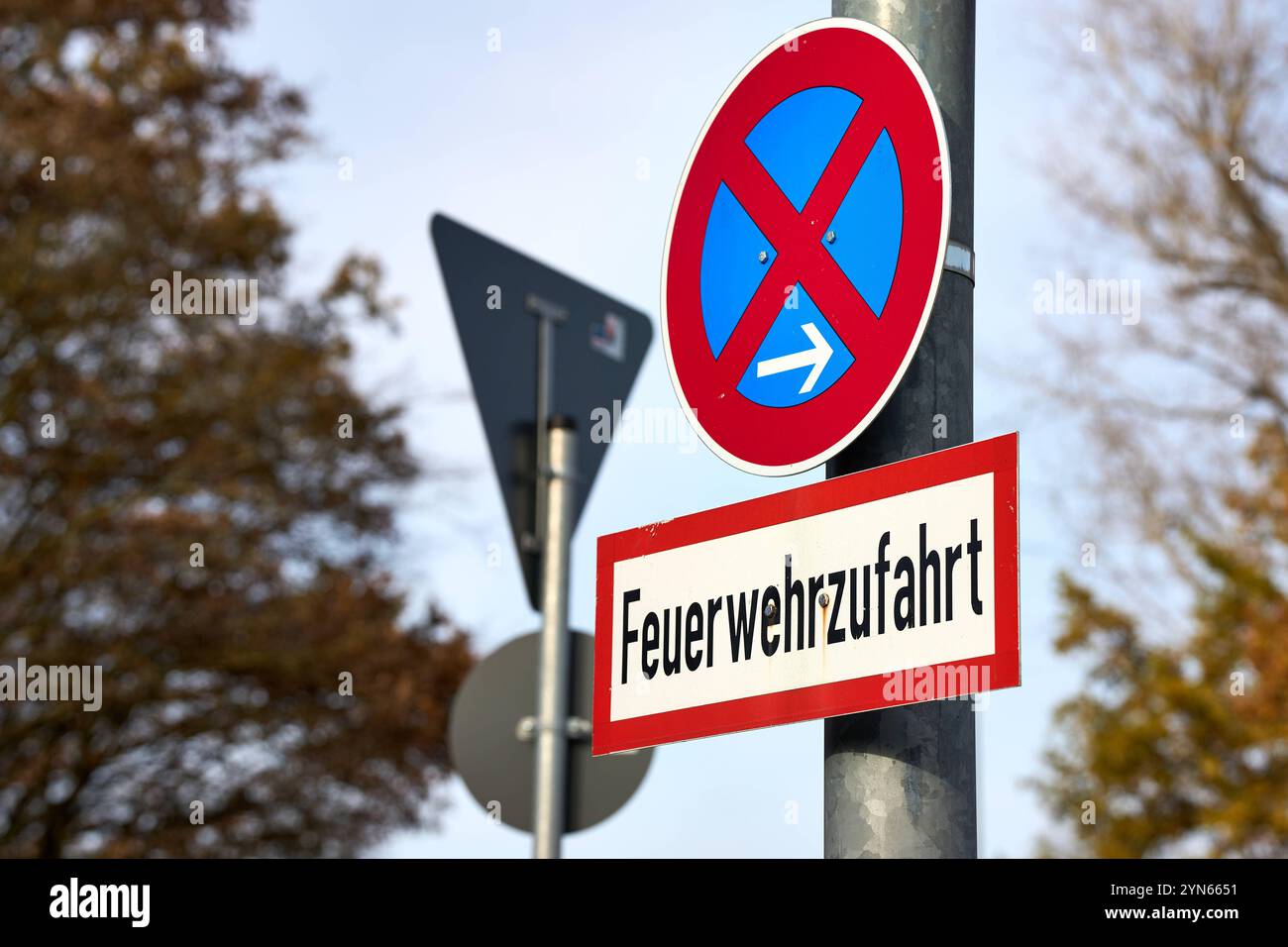 Augsburg, Bavaria, Germany - November 24, 2024: Absolute parking ban ...