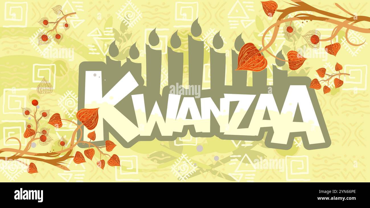 Happy Kwanzaa - banner, poster, illustration Stock Vector Image & Art ...