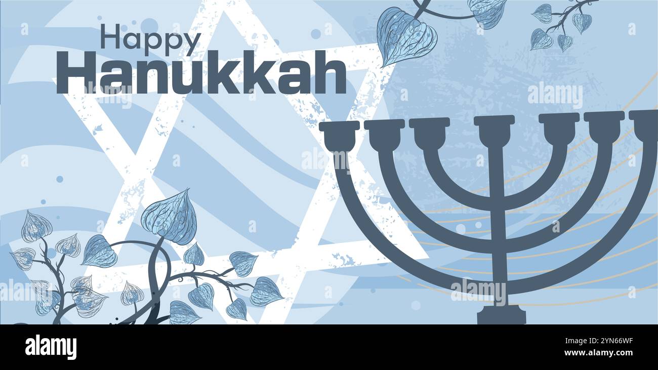Happy Hanukkah - banner, vector illustration Stock Vector Image & Art ...