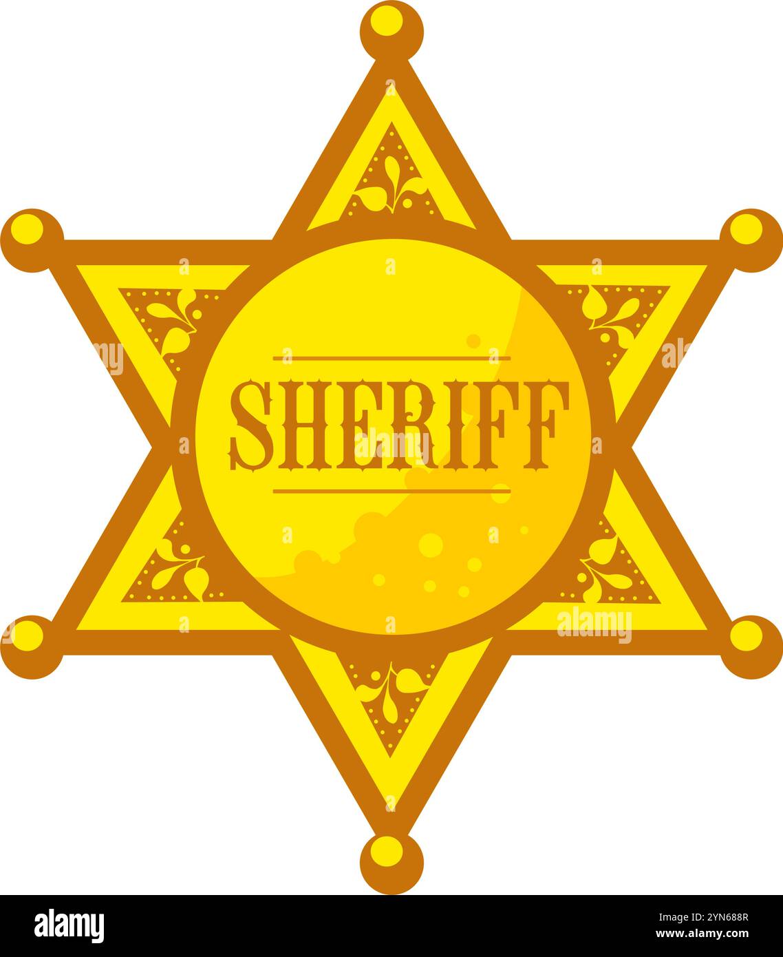 Old sheriff star, badge - vector illustration Stock Vector Image & Art ...