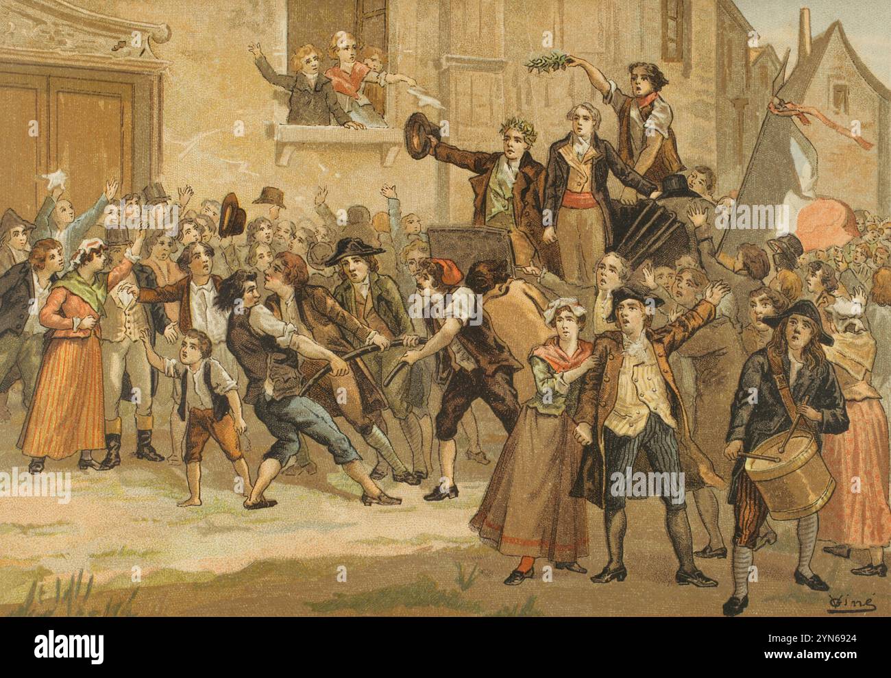 French Revolution. Triumph of Marat and Robespierre, 24 April 1793 ...
