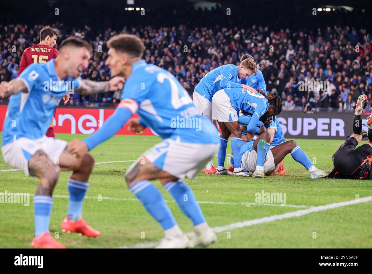 November 24, 2024, Napoli, Campania, ITALIA: During the football match ...