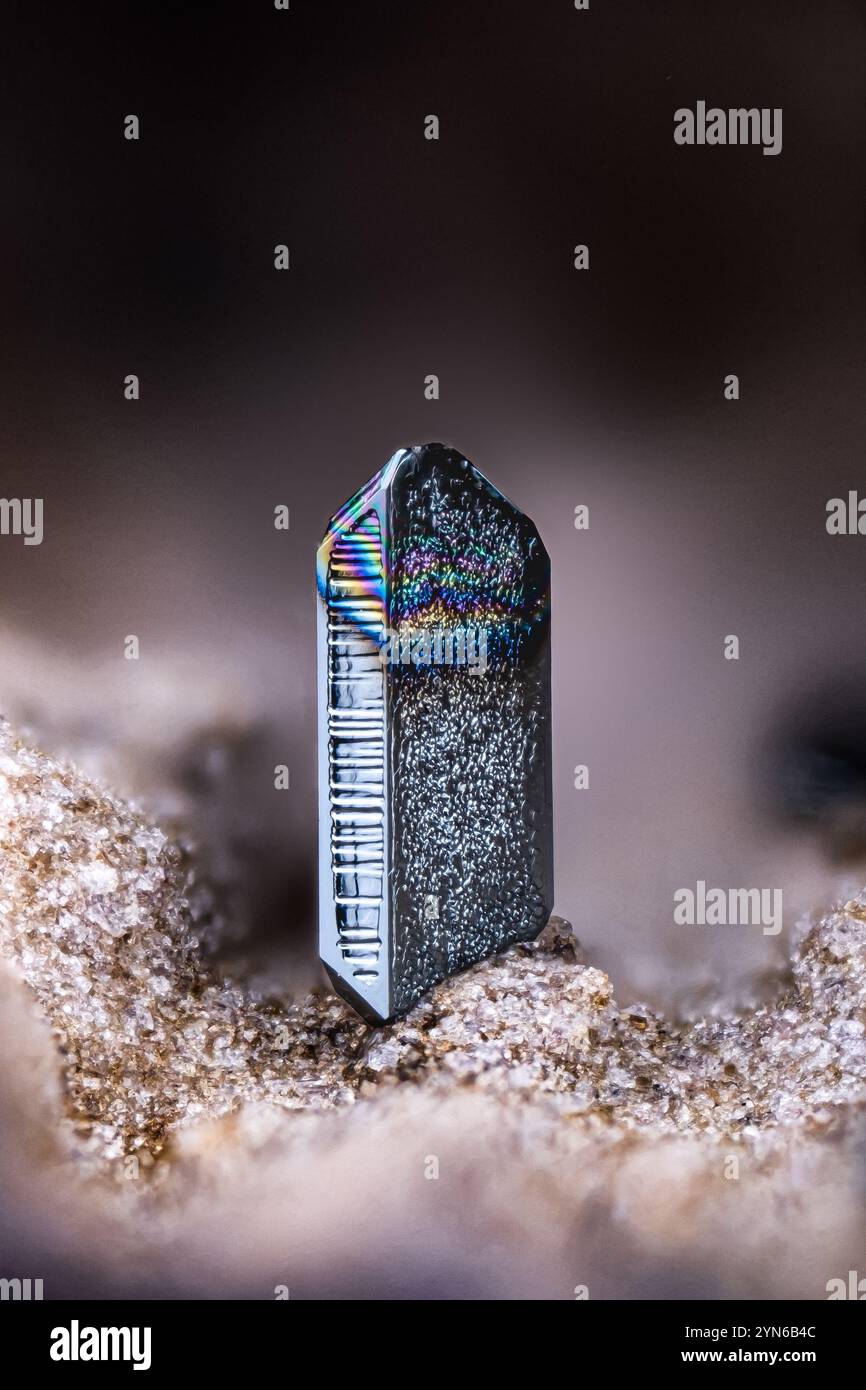 hematite crystal blade. Specimen from Rochessauve, ardèche, France ...