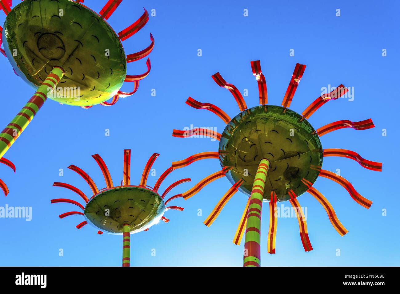 SEATTLE, USA, SEPTEMBER 03, 2022, The art installation Sonic Bloom of ...
