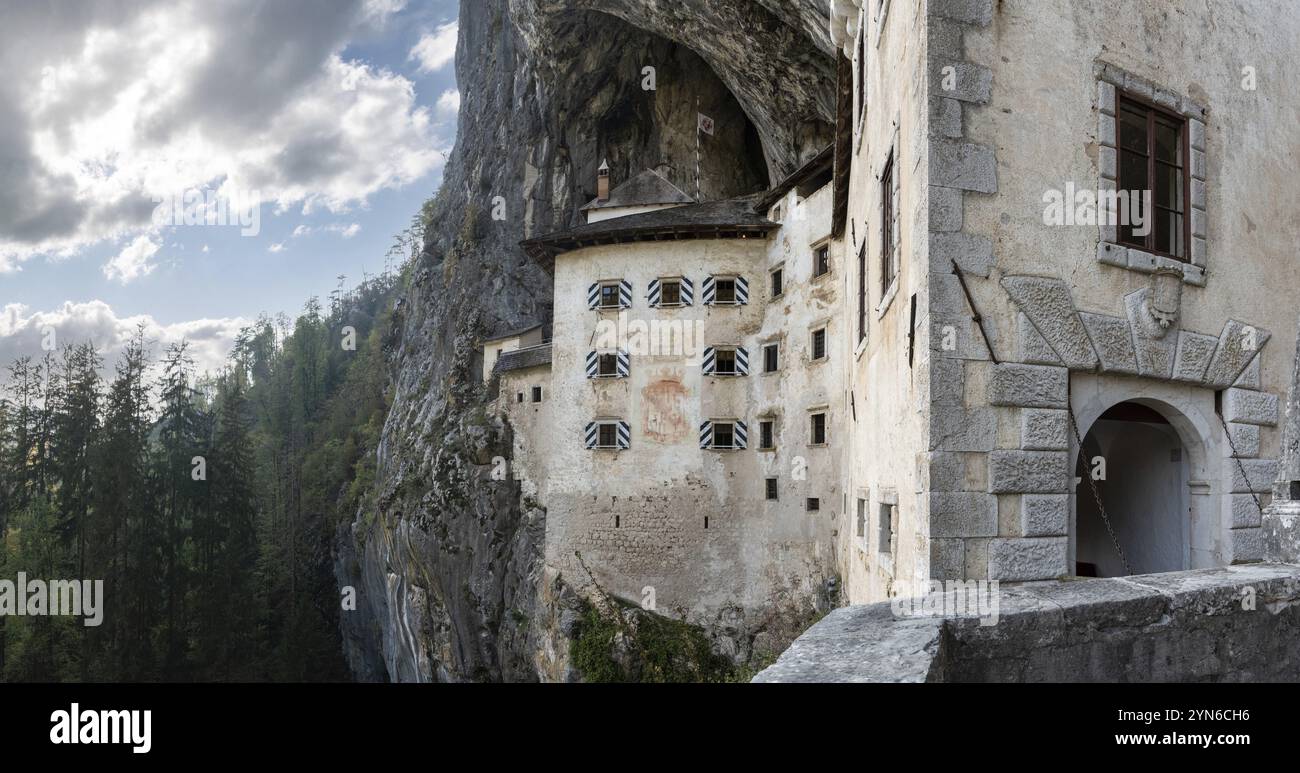 Famous medieval cave castle in Predjama, Slovenia, Europe Stock Photo ...